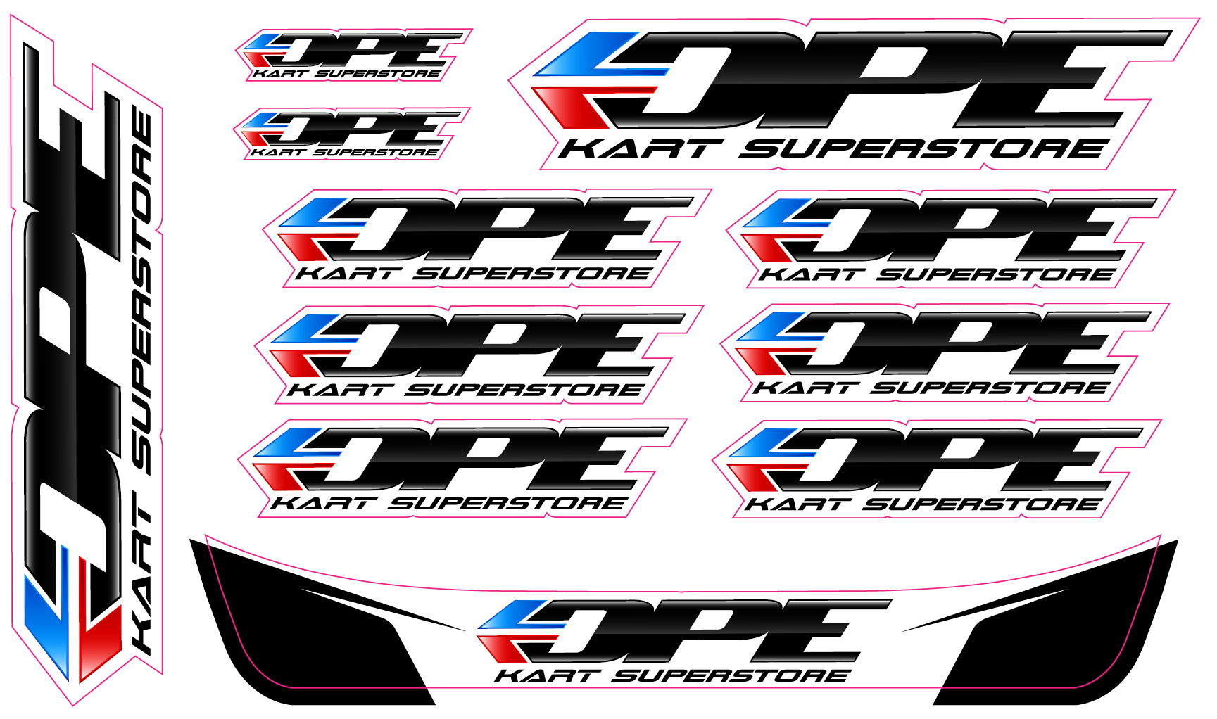 DPE Sticker Sheet DPE Logos | Visor Sticker